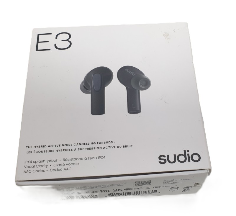 Sudio E3 Hybrid Active Noise Cancellation Black | 027700179619 | Cash ...