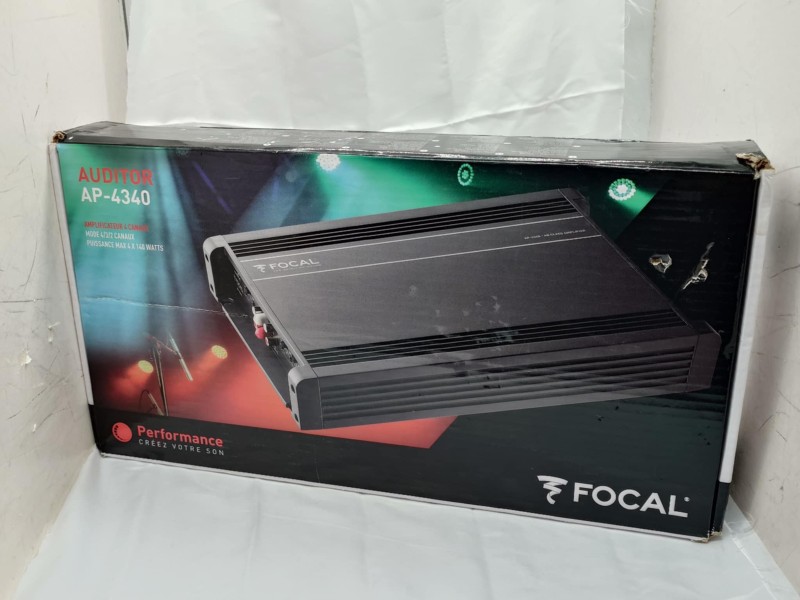 Focal Ap 4340 Auditor Series 4 Channel Amp Class A B Car Amplifier 4 X ...