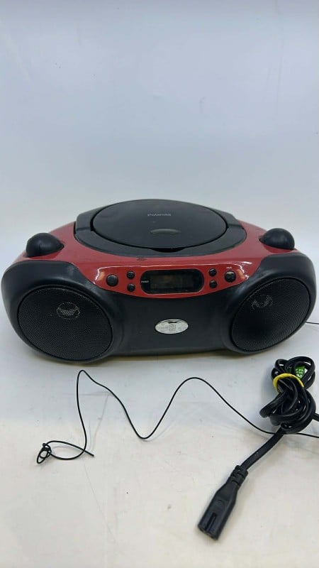 Polaroid Bluetooth CD Boombox With Fm Radio And CD Player In Red And ...