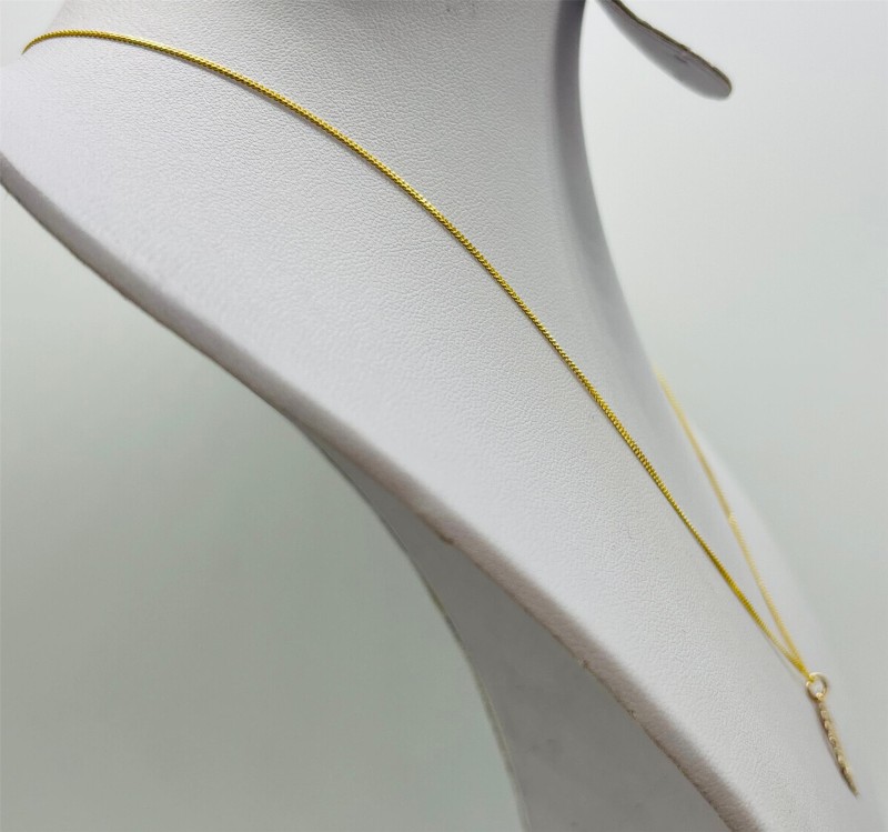 Yellow Gold 9Ct Fine Link With ''No.1 Nan'' Heart Pendant Chain 1.77G ...