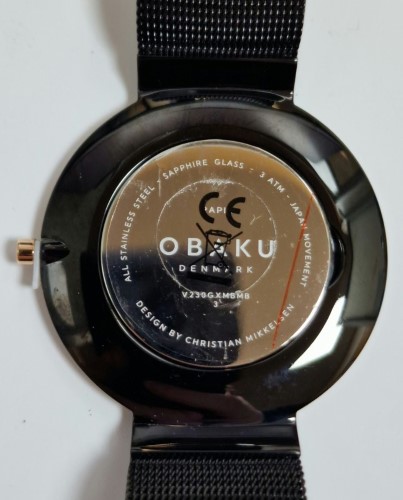 Obaku Papir Night Mens Watch (V230gxmbmb) Watch Unisex | 046500106462 ...
