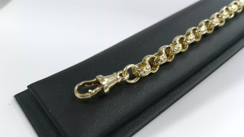 9ct 9Ct Yellow Gold Round Plain And Patterned Belcher Bracelet Yellow ...
