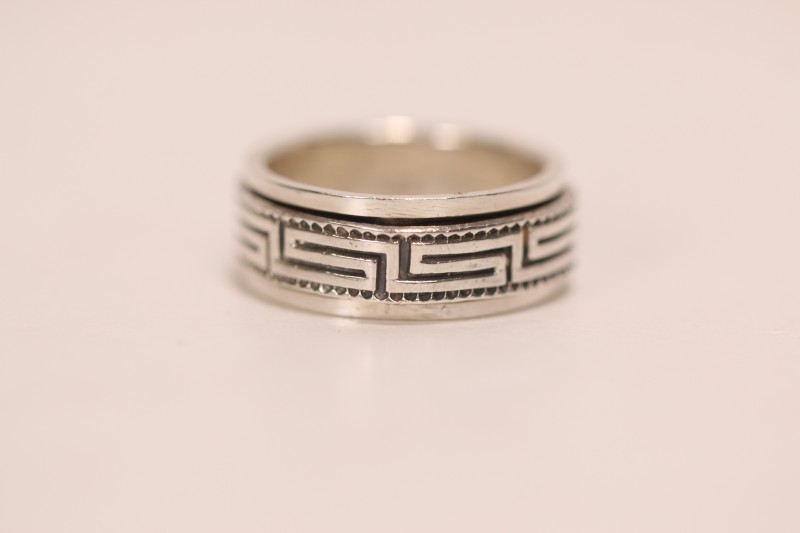 925 Square Design Spinner Silver Unisex Ring Size Q | 055600229505 ...