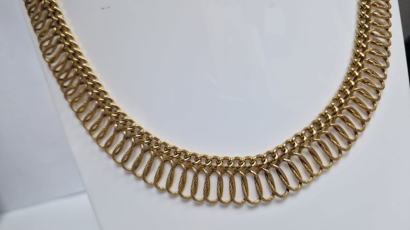 9ct Yellow Gold Fancy Curb Chain Necklace 20.6G | 055400036211 | Cash ...