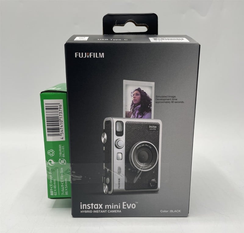 Fujifilm Instax Mini Evo Hybrid Instant Camera, Black Fi038 Black ...
