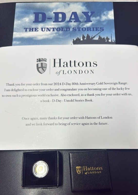 D-Day One Eighth Sovereign Yellow Gold Gold Coin 1G | 045600106767 ...