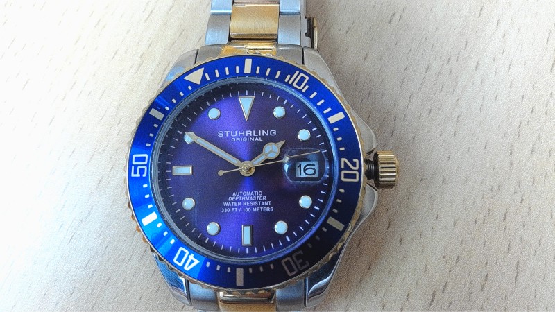 Stuhrling Watch Mens Japanese Automatic Depthmaster 4048 42mm Diver ...