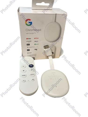 Google, Chromecast W/Google TV & Voice Remote (HD) 2022 G454v, White ...