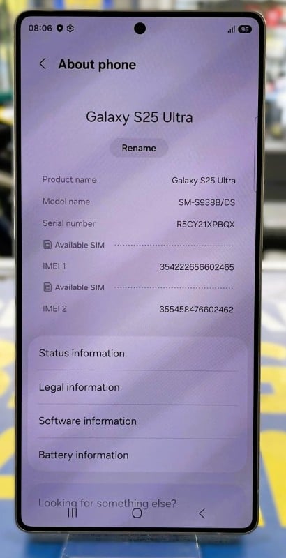 Samsung Galaxy S25 Ultra - 100% Bh - 256GB | 057800041585 | Cash Converters
