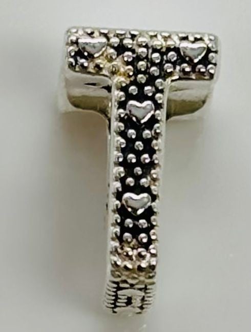 Pandora ''T'' Letter Silver Charm 1.5G | 034300181532 | Cash Converters