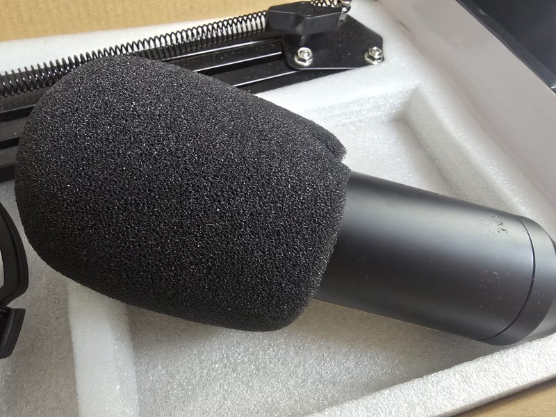 Singing Live Sound Card Professional Condenser Microphone Black ...