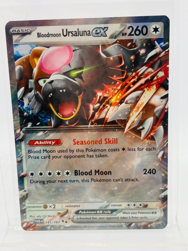Trading Card Pokemon Bloodmoon Ursaluna Ex 141/167 | 034300177476 ...