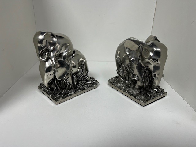 Royal Selangor Pewter Elephant Bookends Silver | 051400114039 | Cash ...