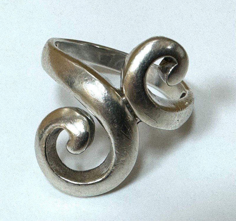 Swirl Patterned Ring Silver Unisex Ring SizeP | 032000112697 | Cash ...