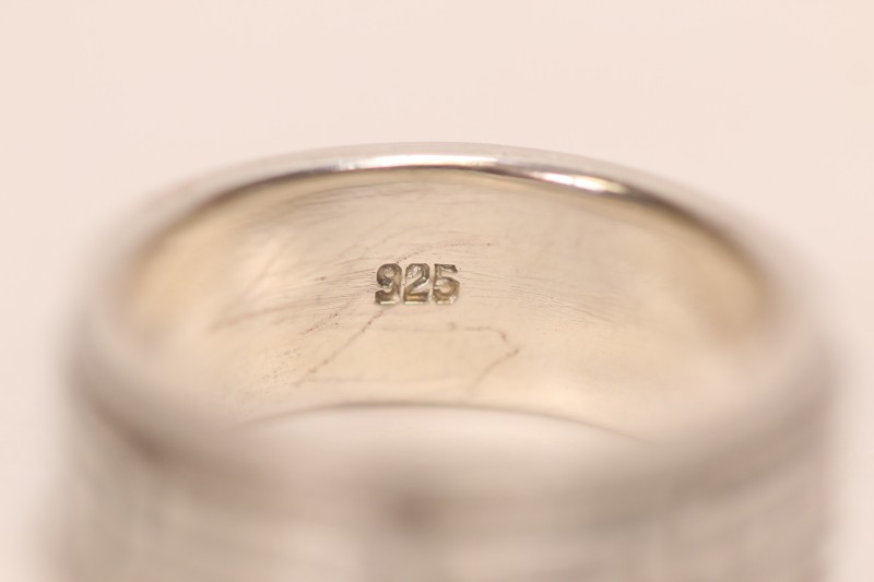 925 Square Design Spinner Silver Unisex Ring Size Q | 055600229505 ...