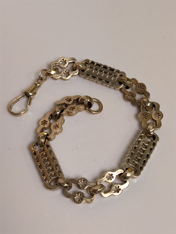 9ct Stars And Bars Yellow Gold Bracelet 19.34G | 048900246709 | Cash ...