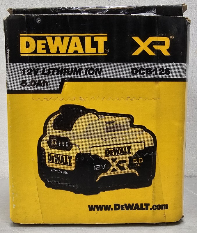 Dewalt Dcb126 12V 5.0Ah Lithium Ion Rechargeable Battery | 049300165773 ...