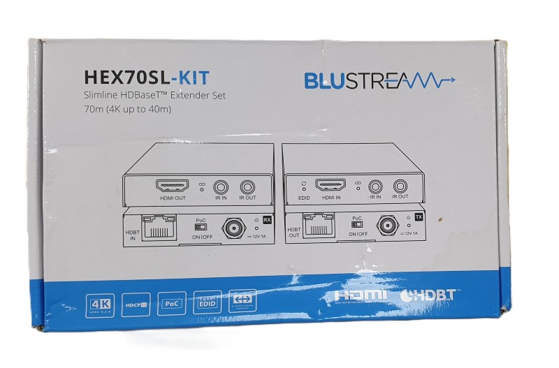 Blustream Hex70sl-Kit Hdbase Extender Set Hex70sl-Kit Hdbase Extender Set Black | 027700178654 ...