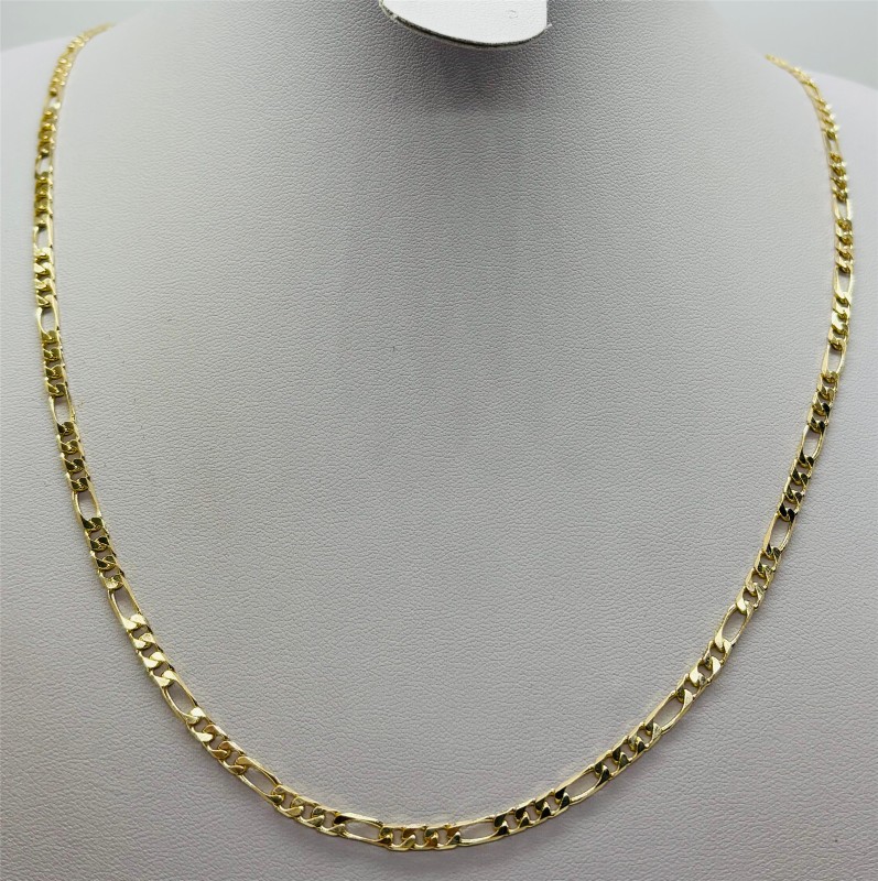 Yellow Gold 9Ct Figaro Link 3 mm Chain 13.1G | 048100215762 | Cash ...