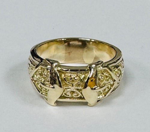 9ct Buckle Yellow Gold Unisex Ring SizeZ6 | 017800194077 | Cash Converters