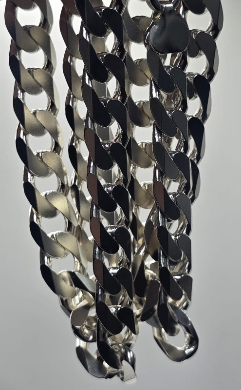 Silver 22'' Curb Chain Necklace Chain 62.4G | 020700386244 | Cash ...