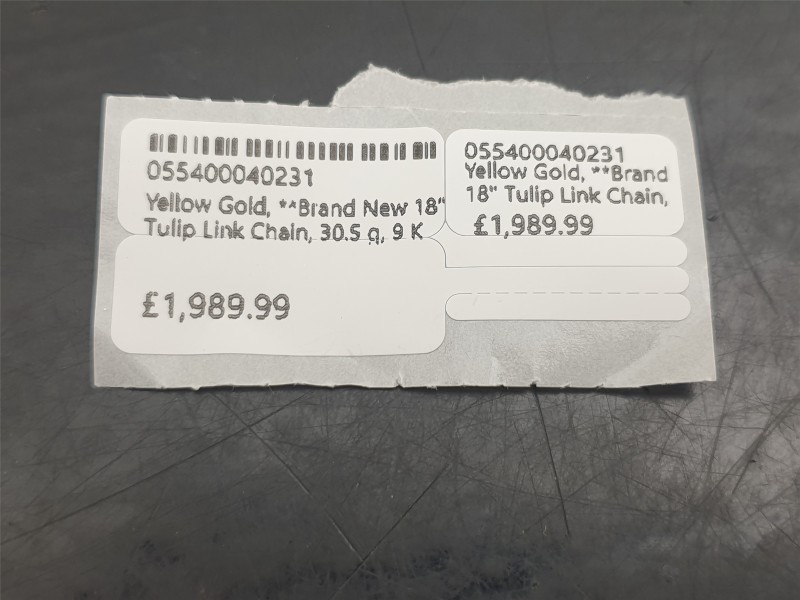 9ct Yellow Gold **Brand New 18" Tulip Link Chain Chain 30.5G ...