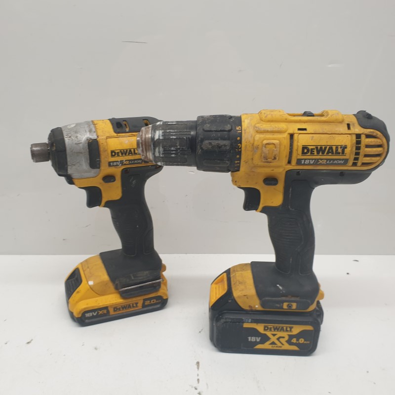Dewalt 18V Cordless Drill Impact Driver Set. for 129.99 Second Hand