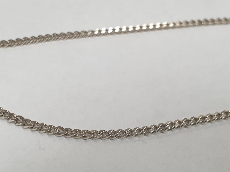 Silver 24'' Silver Thin Curb Chain Necklace Necklace 60cm 6.3G ...