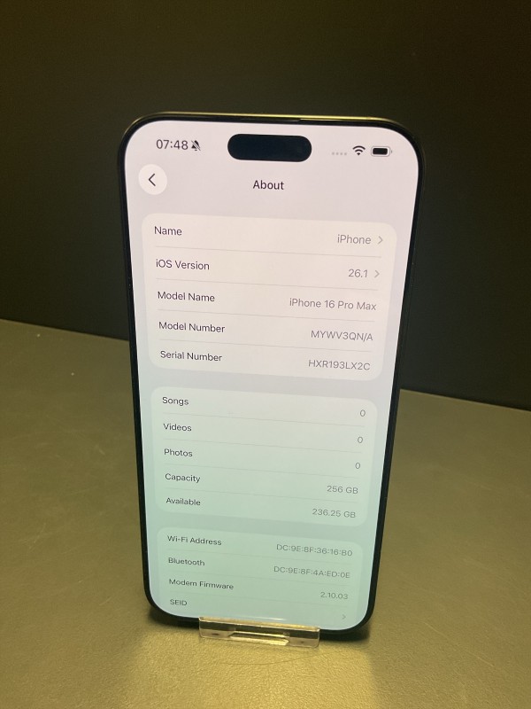 Apple 16 Pro Max, 256GB (Bh 97%) Black | 059100029077 | Cash Converters