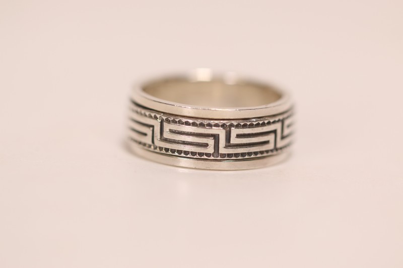 925 Square Design Spinner Silver Unisex Ring Size Q | 055600229505 ...
