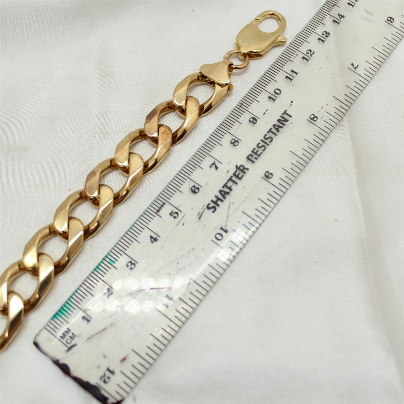 9ct Yellow Gold 24" Chunky Curb Chain Chain Necklace 188.9G ...