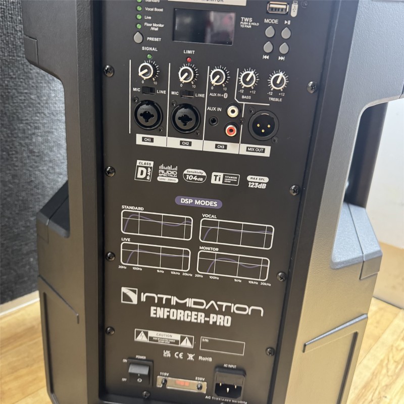 PA Speaker Intimidation Enforcer Pro Active Pa Speaker: Power ...