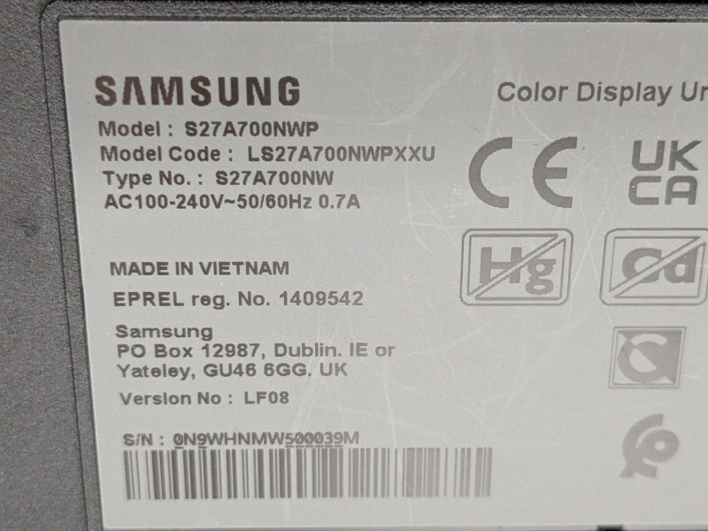 4K Samsung 27" 4K Gaming Monitor S27a700nwp Black | 050000130317 | Cash ...