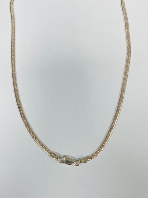 9ct Yellow Gold Flat Snake Necklace 8.68G | 017800217940 | Cash Converters