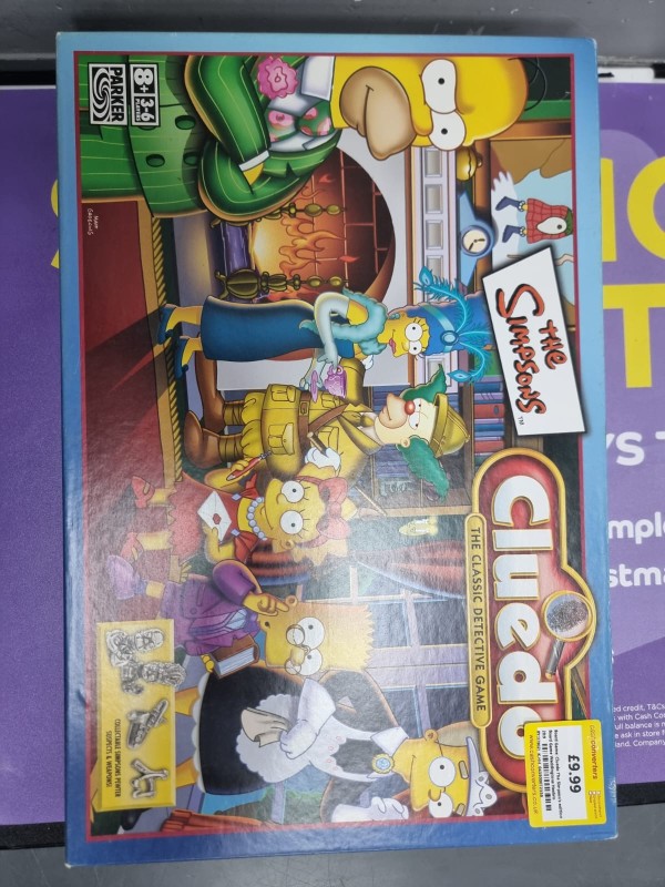 Board Game Cluedo The Simpson’S Edition Board Game Waddingtons Hasbro ...