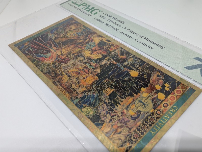 Cook Islands, 2 Dollars 2022 - Pmg Graded 1/200Oz .999 Gold Gold ...