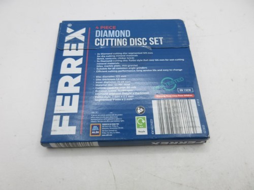 Cutting Blade Ferrex 4 Piece Diamond Cutting Disc Set 125mm ...