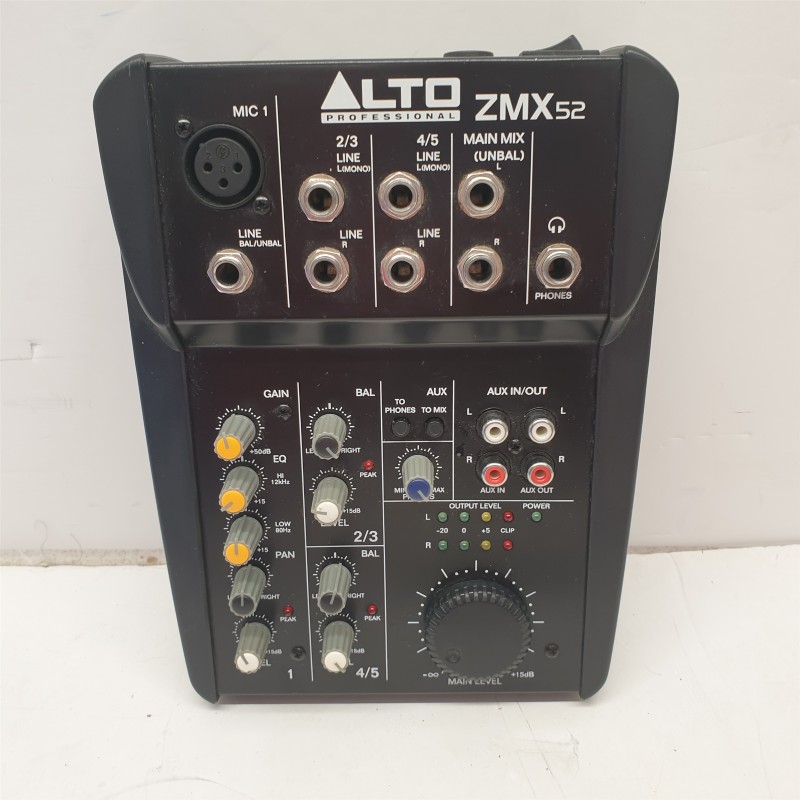 Alto Professional Zmx52 Compact 5 Channel Audio Mixer. | 038600319361 ...