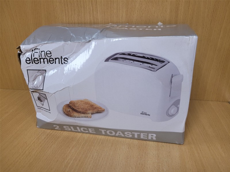 Fine Elements 2 Slice Toaster White | 021600156322 | Cash Converters