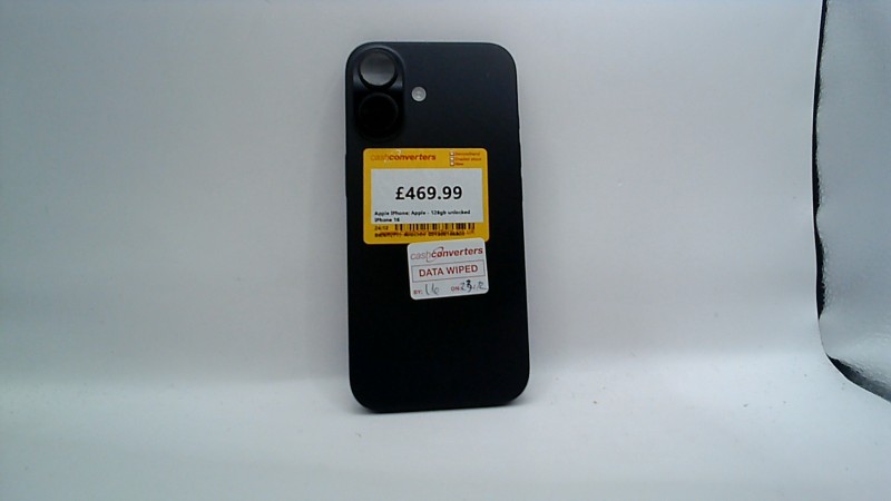 Apple iPhone 16 128GB Unlocked Black | 051800166803 | Cash Converters