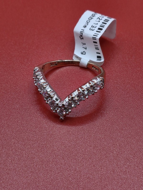 9Ct Cz Wishbone Ring Ring With Stone Size Q | 033400121133 | Cash ...