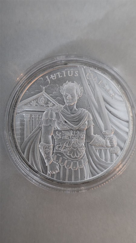 1Oz Pinehurst Legendary Warriors Julius Caesar .999 Silver Round Silver ...