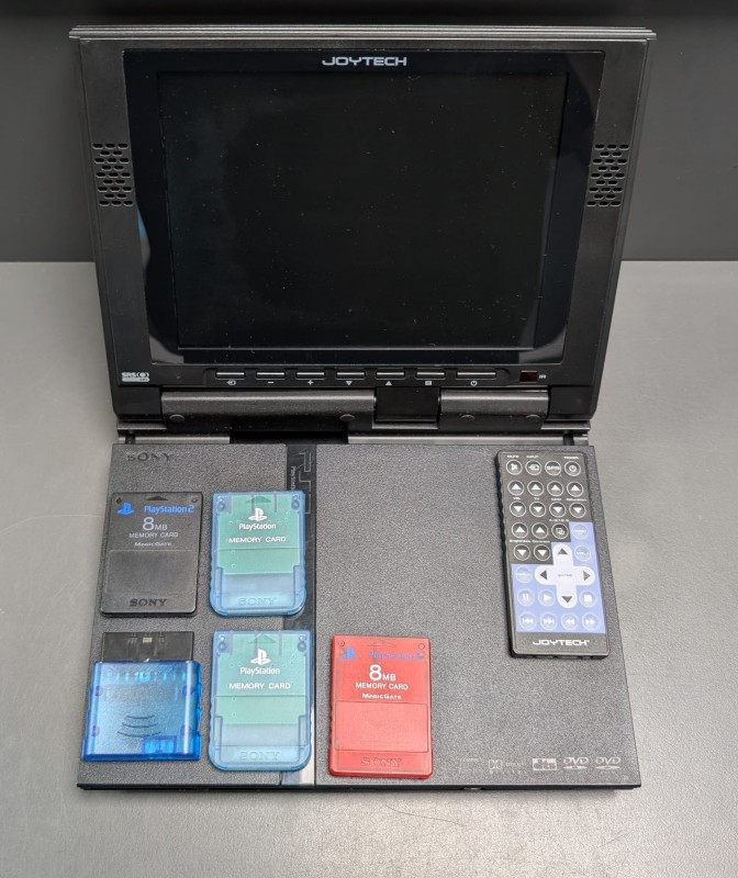 Playstation With 8" Inch LCD Screen + 10 Games Playstation 2 Slim Black ...