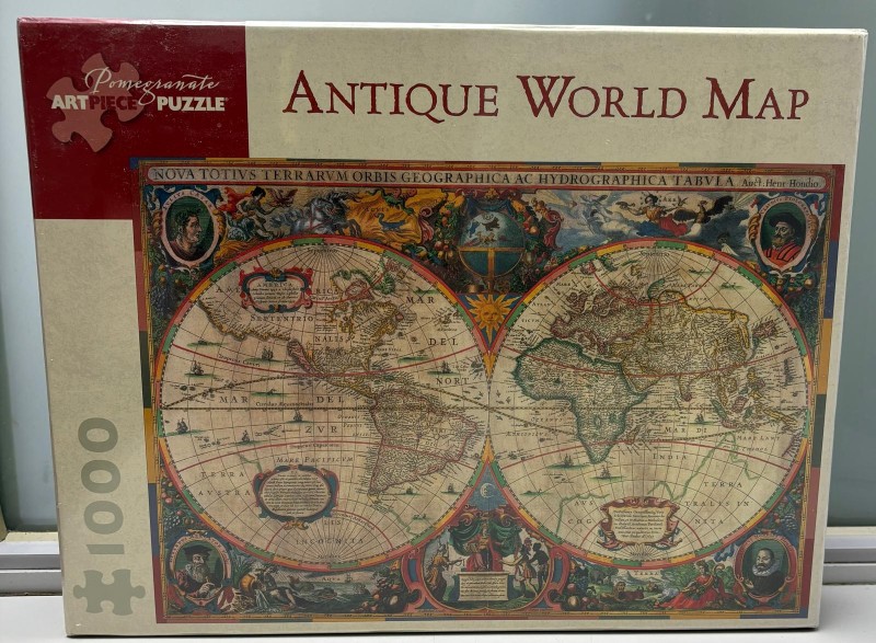 Pomegranate Art Peice Puzzle Antique World Map 1000 Piece Puzzle *New ...