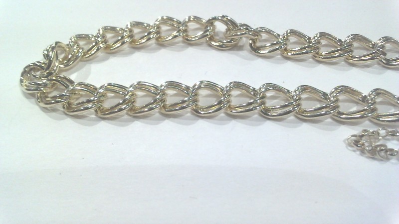 9Kt Yellow Gold Double Link Heart Lock Bracelet Yellow Gold Bracelet 11 ...