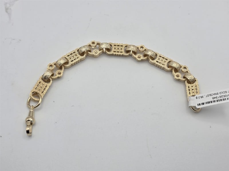 9ct 9Ct Stars & Bars Bracelet Yellow Gold Bracelet 38.2G | 030100261948 ...