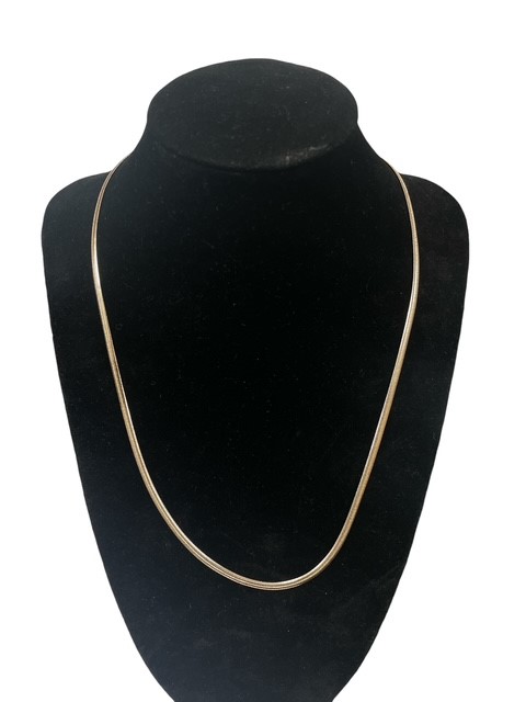 9ct Yellow Gold Flat Snake Necklace 8.68G | 017800217940 | Cash Converters