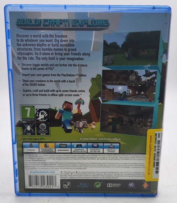 Minecraft Playstation 4 | 056500100691 | Cash Converters