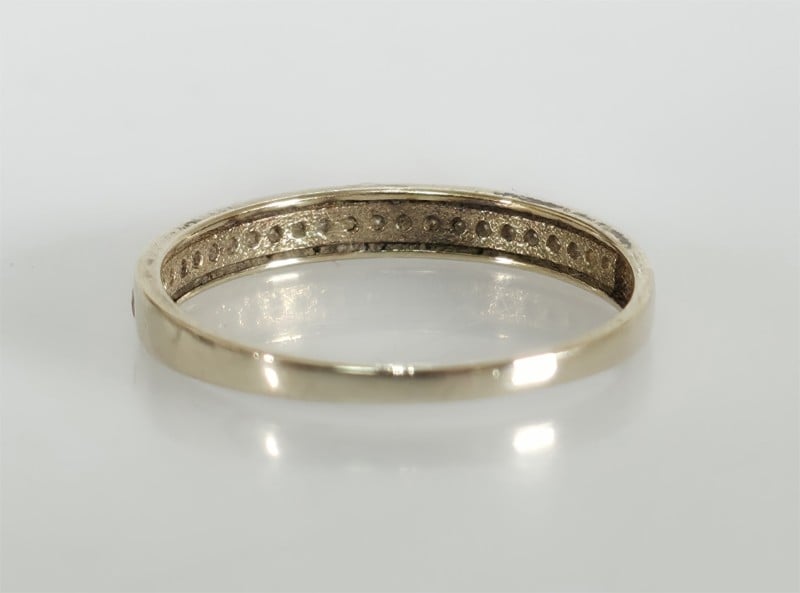 9Ct Yellow Gold Cubic Zirconia Half Eternity Ring Yellow Gold Ring Size ...