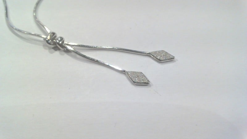 White Gold 18Kt White Gold Fancy Chain Necklace 40cm 5.15G ...